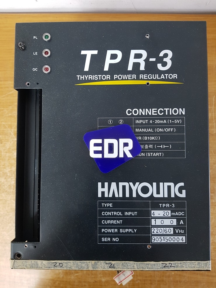 THYRISTOR POWER REGULATOR TPR-3 / 전력 조정기 수리 / 파워 서플라이(SMPS) 수리 전문 기업 이디알(EDR)