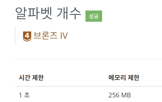 [BaekJoon]10808.알파벳 개수