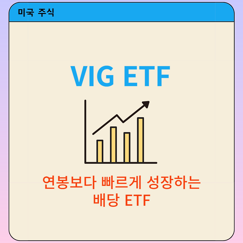 미국 주식 VIG ETF : 연봉보다 빠르게 성장하는 배당 ETF