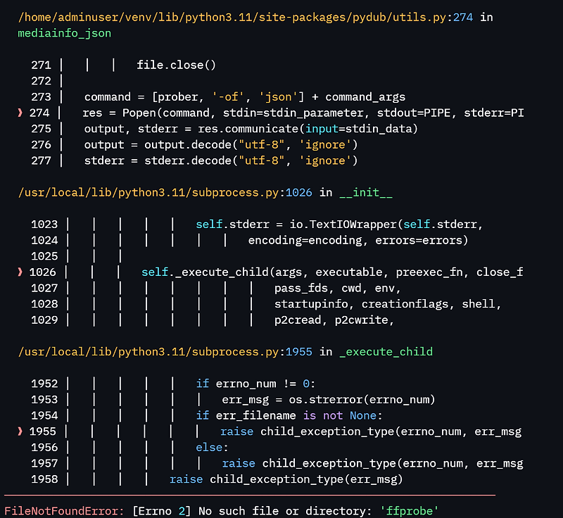 [Python/Streamlit/GitHub] FileNotFoundError: [Errno 2] No such file or directory: 'ffprobe' 오류 ...