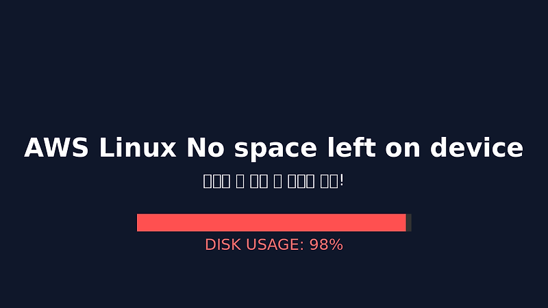 📒 [개발일기] AWS Linux에서 "No space left on device" 에러 해결기