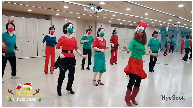 장윤정 - Christmas Olle 올래 Contra Line Dance 라인댄스 Dance by 내곡 열린문화센터 & 이태원 ...