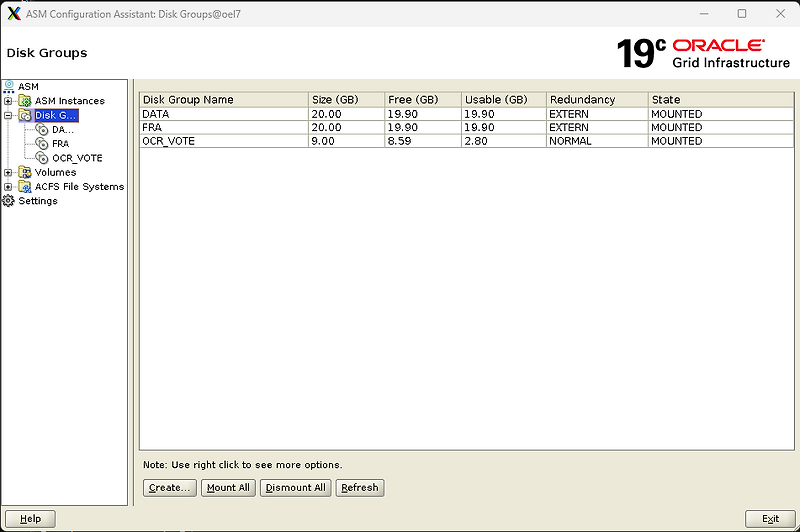 [INSTALL] OEL7.9 Oracle 19c Restart Install 4 (DB)