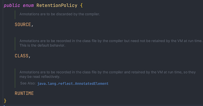 [Spring] @Retention | 어노테이션의 유지력 설정