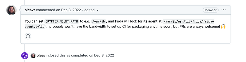 Use Frida on Rootless Jailbreak :: HACKCATML