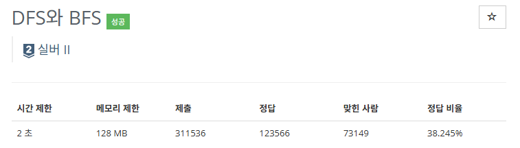 백준 1260 DFS와 BFS - Python