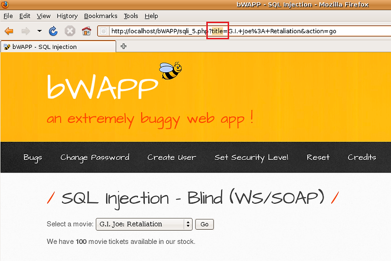 [ 비박스/bWAPP ] Blind SQL Injection - 웹 서비스/SOAP