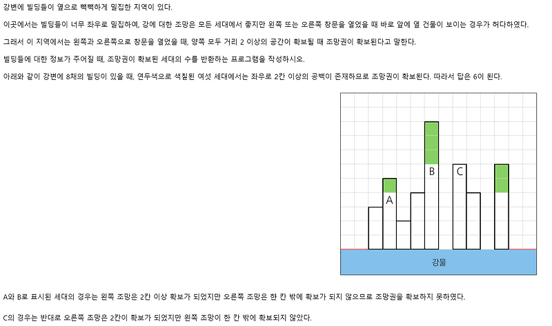 [SWEA] 1206. View :: 남졍