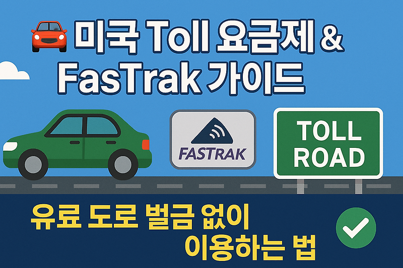 🚗 미국 도로 Toll 요금제 & FasTrak 등록법 – 유료도로 벌금 없이 이용하는 법!