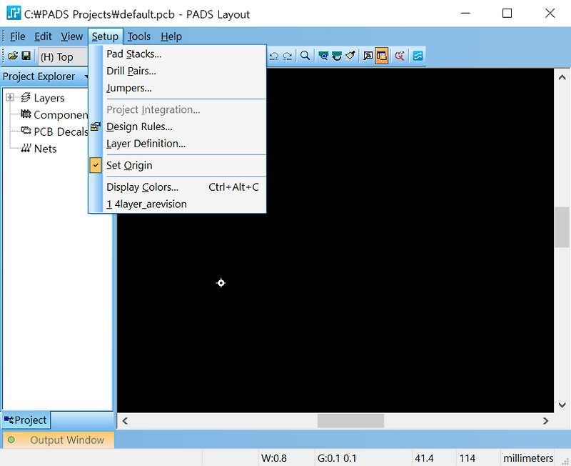 PADS Layout - 기준 좌표 지정(Set Origin)