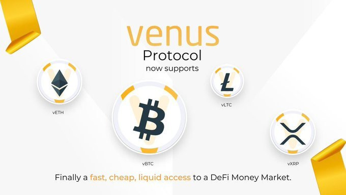 [바이낸스 스마트 체인] Venus에 BTC/ETH/LTC/XRP 추가