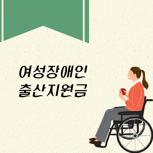 여성장애인 출산지원금 비용 지원대상 신청방법