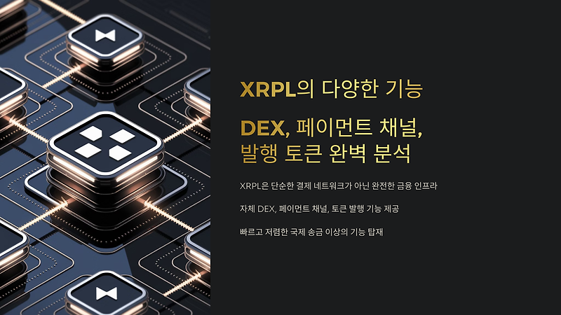 XRPL의 다양한 기능 – DEX, 페이먼트 채널, 발행 토큰 완벽 분석