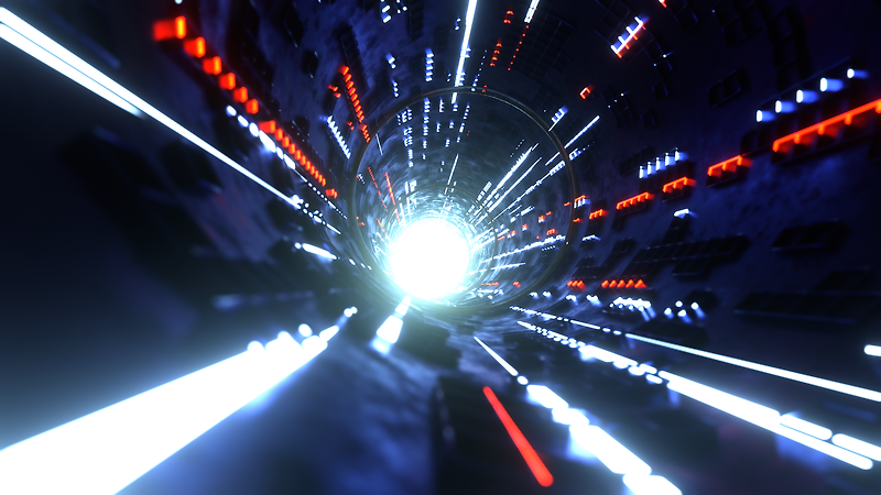 Create A Sic-Fi Tube with Camera Shake in Blender_Eevee_render