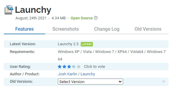 Launchy 무료 다운로드