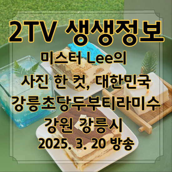 2TV 생생정보 미스터 Lee의 사진 한 컷, 대한민국 강원 강릉시 강릉초당두부티라미수