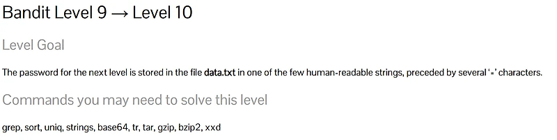 Bandit Level 9 -> Level 12