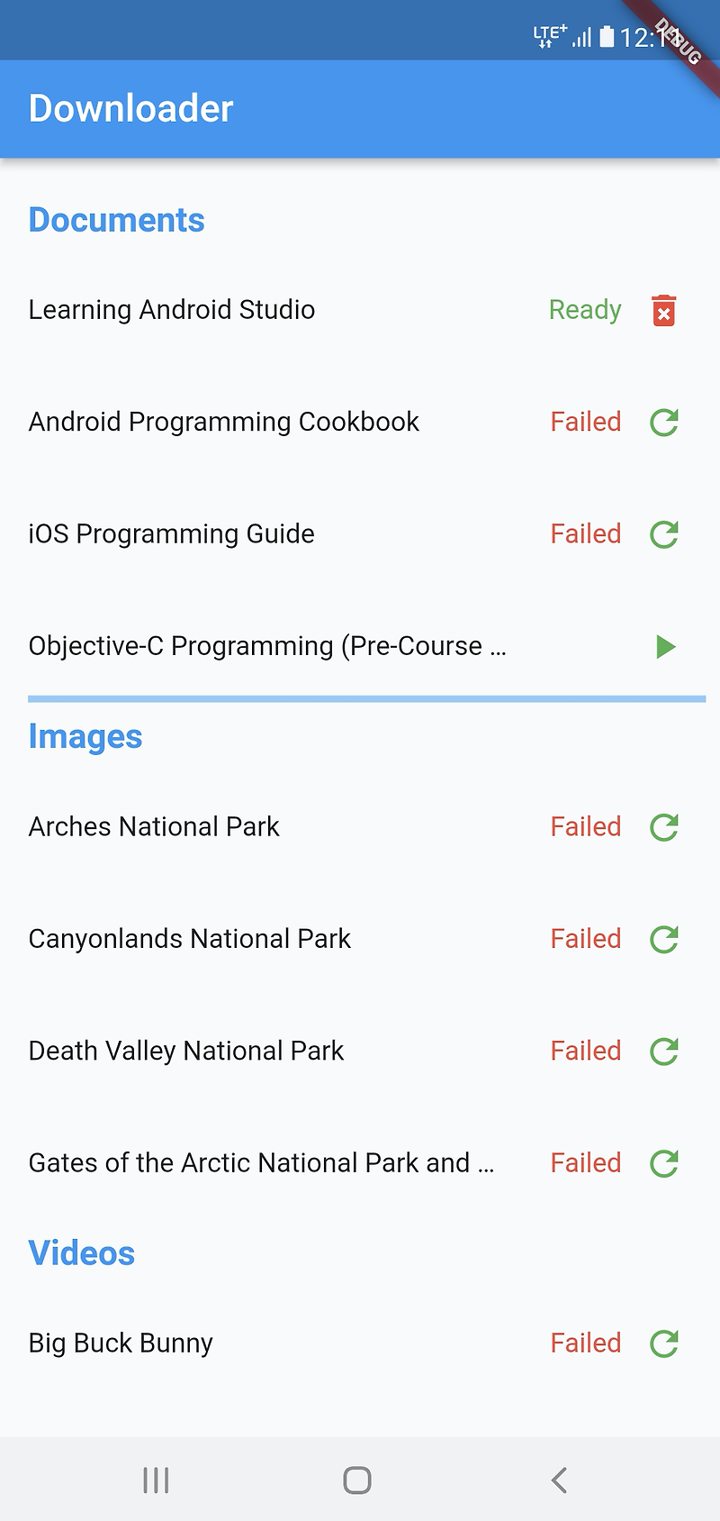 Flutter_downloader 예제 오류 해결 [nullpointerexception, File.getPath, provider, http...등 ]