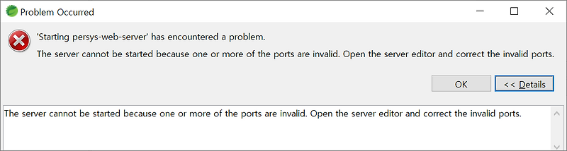 [기타/톰캣에러]The server cannot be started because one or more of the ports ...
