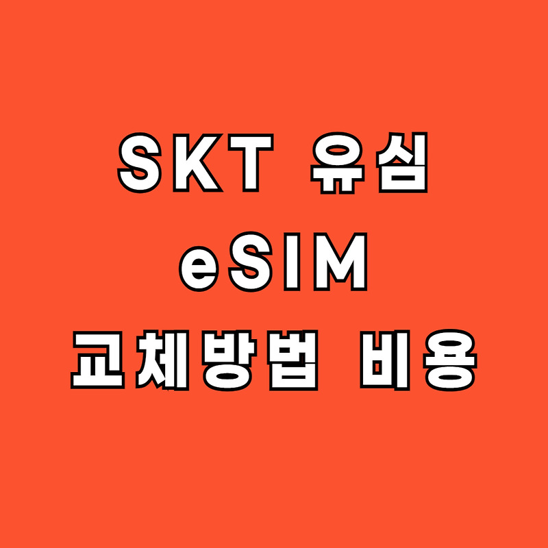 SKT 유심칩 eSIM으로 교체하는 방법 비용 총정리 (2025 최신)