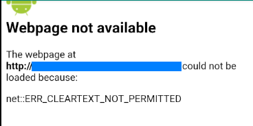 [안드로이드] ERR_CLEARTEXT_NOT_PERMITTED