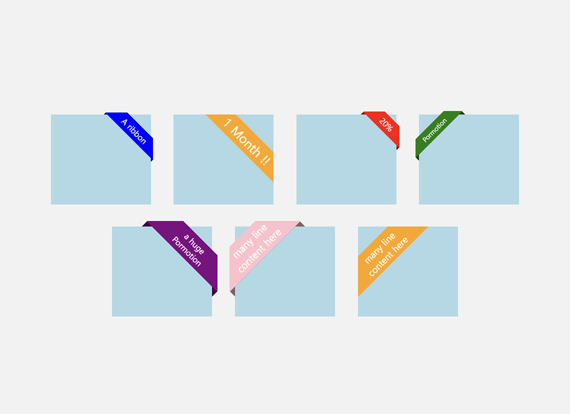 Full responsive ribbon(리본)