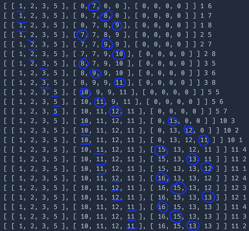 프로그래머스 lv2 땅따먹기 정답 풀이 JS