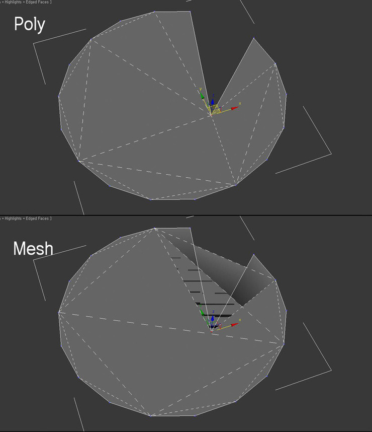 Poly와 Mesh 의 차이점