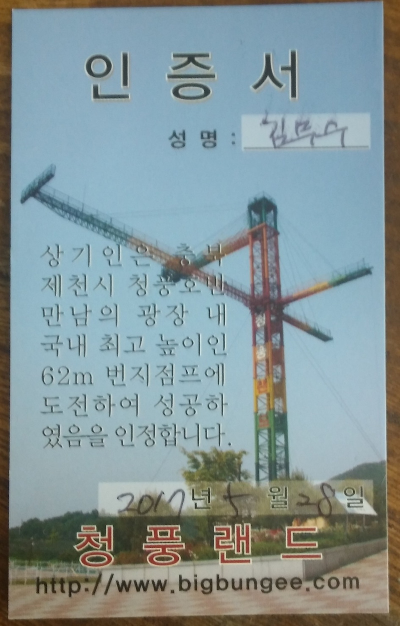 번지 점프 藝河 옆지기 淸雲