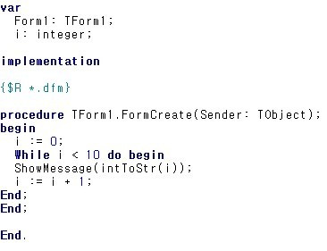 [DELPHI] 반복문! [For Loop, Repeat ~ Until, While] - 3