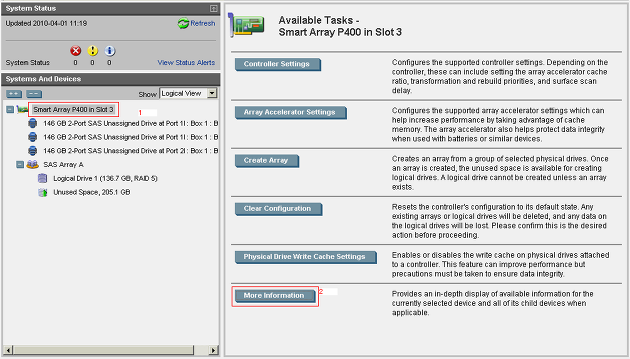 SmartArray/Array Expansion and Logical Drive Extention