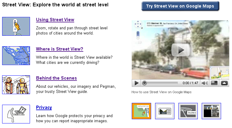 구글, 스트리트뷰 소개 사이트 개설(Take a peek at our new Street View site)