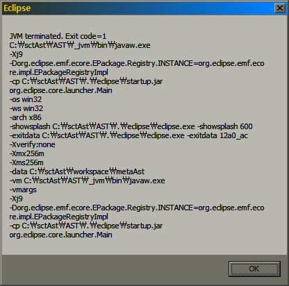 [ECLIPSE/WEBSPHERE] 웹스피어(이클립스) 64비트 운영체제에서 실행시 에러, JVM terminated. Exit code=1 - AHNDOORI (kAUdo)