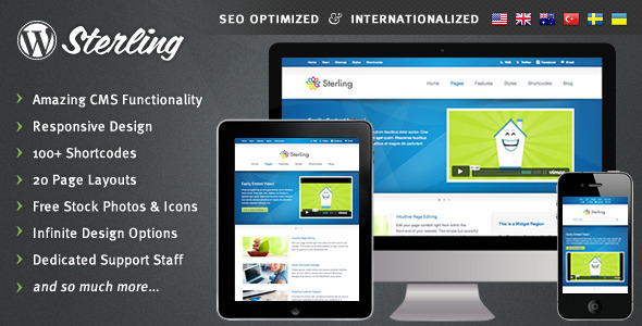 [Wordpress/유료] Sterling - Responsive Wordpress Theme