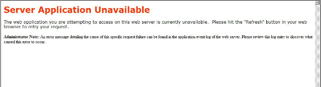 Server Application Unavailable 에러 발생