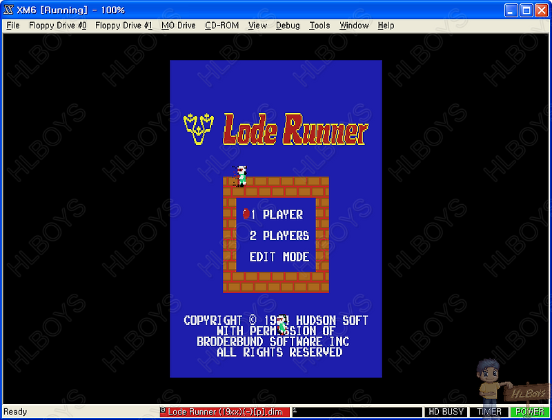 옛날게임 - HLBOYS의 고전게임 :: [X68K] 로드 런너 - Lode Runner, 로드 러너 - ロードランナー
