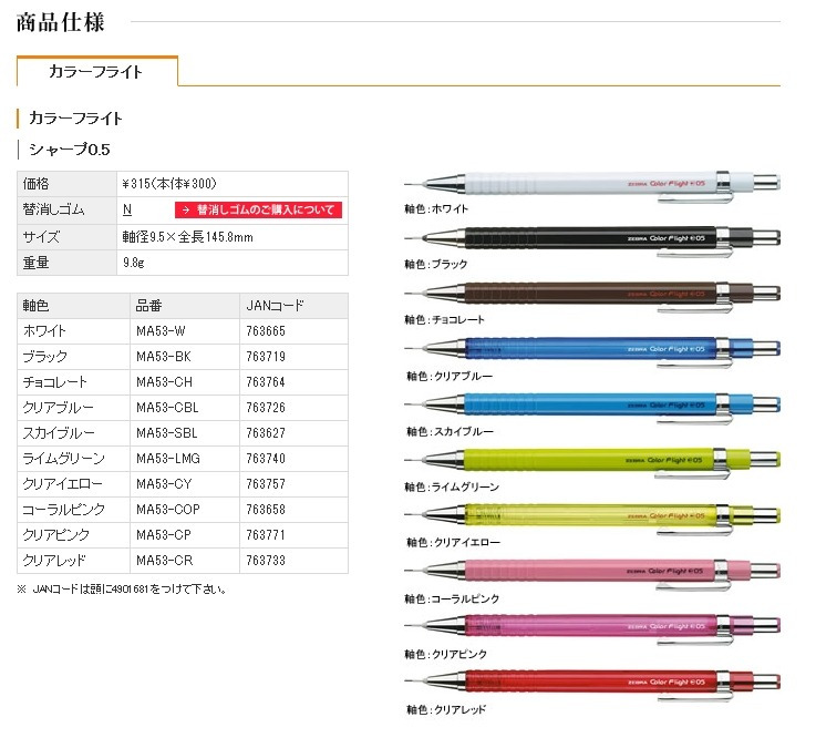 ZEBRA Color Flight 0.5mm