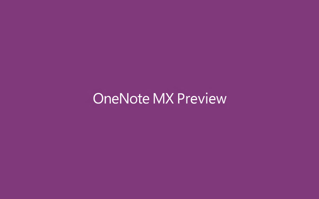 Windows 8용 OneNote MX