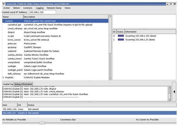 Penetraton Testing 프로그램 - Immunity Canvas