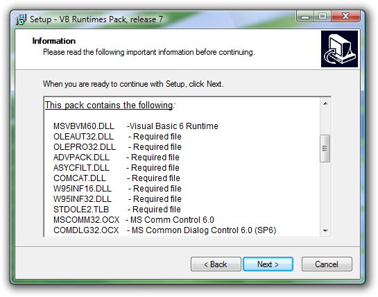 msinet.ocx 구성 요소나 종속성이 정확하게 등록안되었을때