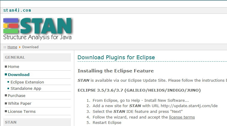 Structure Analysis for Java - Eclipse 3.5/3.6/3.7 (GaLILEO/Helios/INDIGO/JUNO)