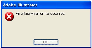 An unknown error has occurred 에러