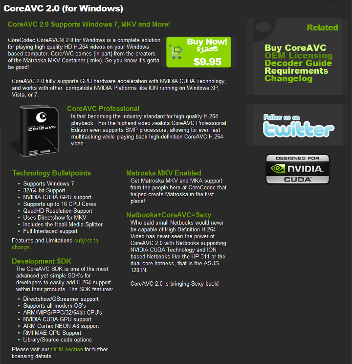 CoreAVC 2.0 (for Windows)