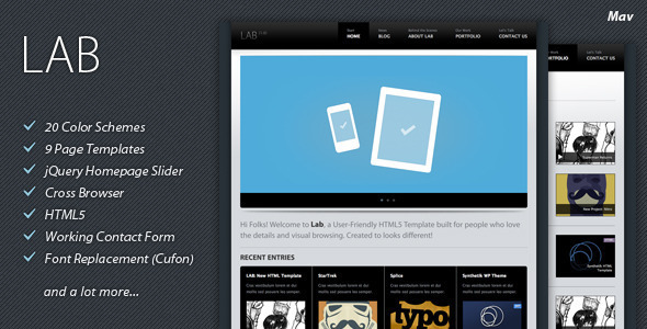 [템플릿/HTML5] Lab HTML5 Template