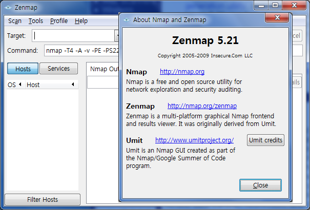 구차니의 잡동사니 모음 :: nmap for windows(zenmap)