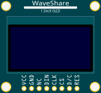 Fritzing Part, WaveShare 1.3inch OLED 128x64