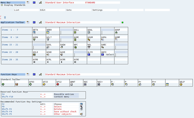 ABAP Screen menu template