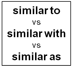 [미묘한 영어] similar to, similar with, similar as 차이