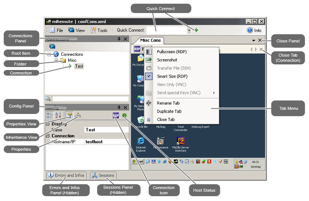 mRemote Terminal Emulator – Remote Connections Manager