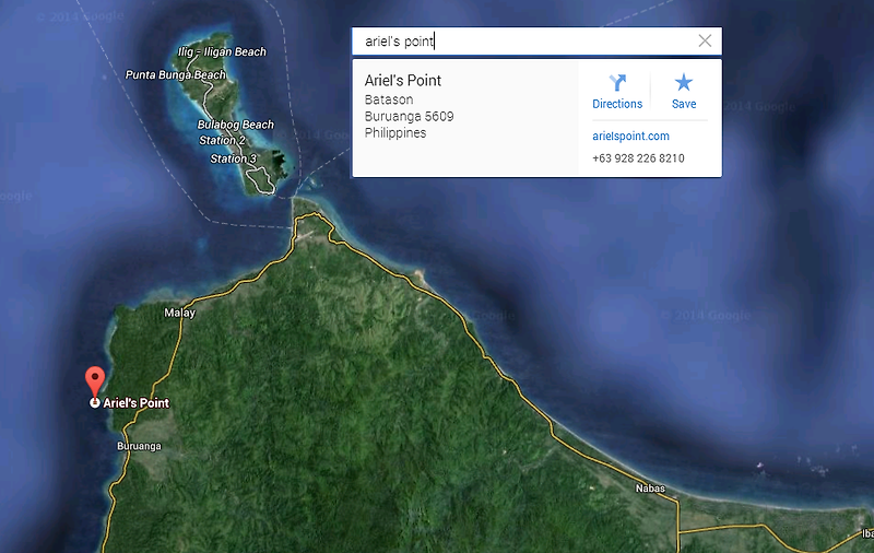 보라카이의 관광명소, 아리엘스 포인트(Ariel's Point)